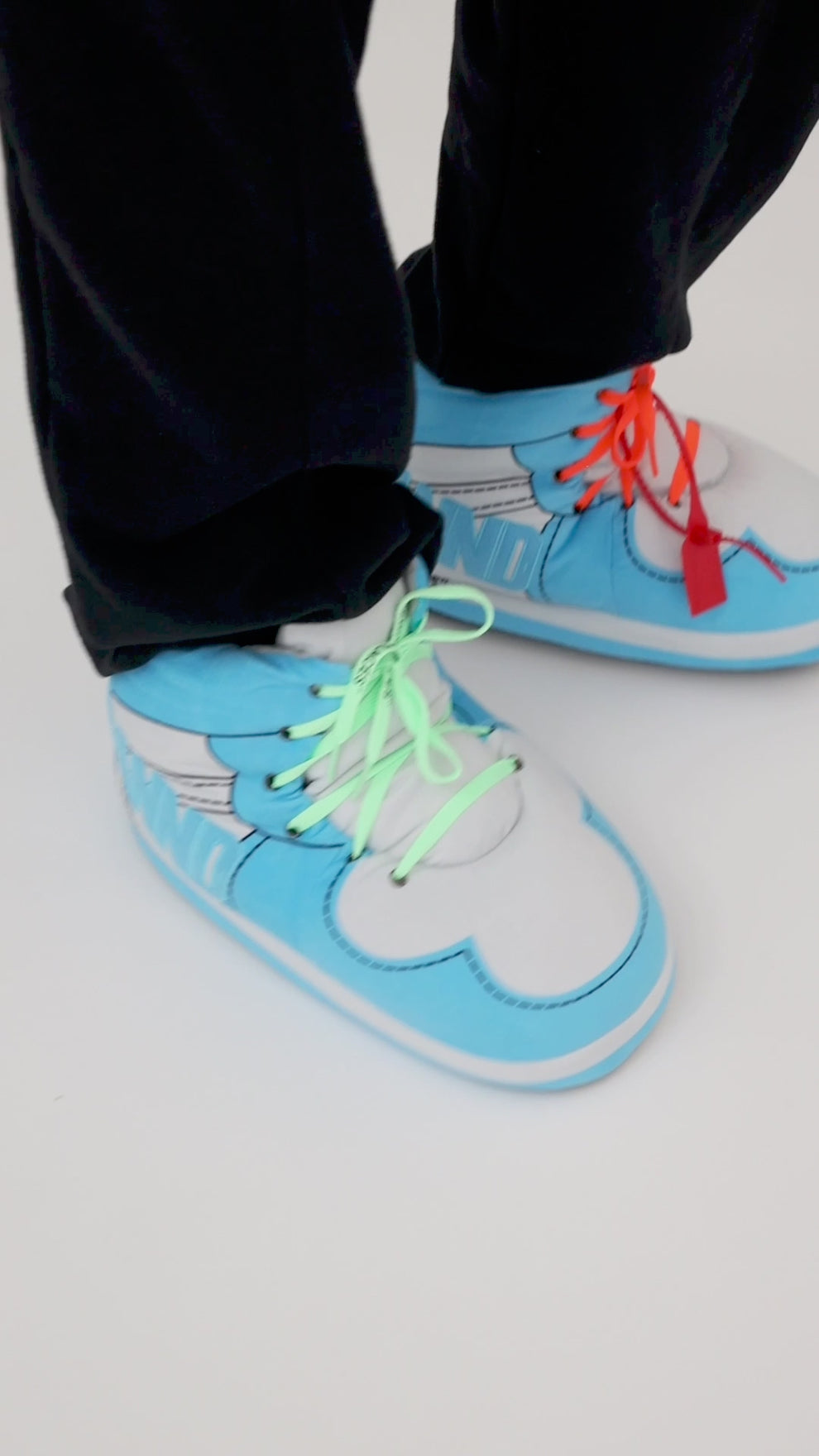 Hype Blue Sneaker Slippers | One Size Fits Most | Banned Goods – B GOODS